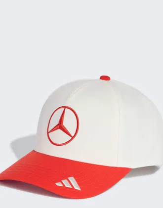 adidas Mercedes - amg petronas formula 1 team casquette driver Madrid en blanc cass&eacute; / rouge
