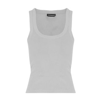 Jacquemus Gros Grain Baumwoll Tank Top - - Tops - Damen - Wei&szlig; - M