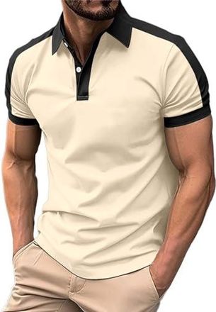Generic Chemises d&eacute;contract&eacute;es pour hommes - T-shirt &agrave; manches courtes et revers &agrave; revers color&eacute; pour homme - T-shirt imprim&eacute; tortue personnalis&eacute;, kaki, XXL