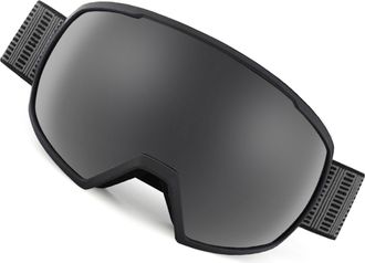 Walmeck Sto&szlig;feste Skibrille, Anti-Beschlag-UV-Schutz, Schneebrille f&uuml;r M&auml;nner und Frauen (Silber)