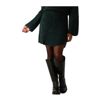 Moss Copenhagen Vielseitiger Anthrazit Midirock - - Skirts - Damen - Gr&uuml;n - M/L