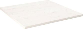 vidaXL Dessus de table blanc 90x90x2,5 cm bois de pin massif