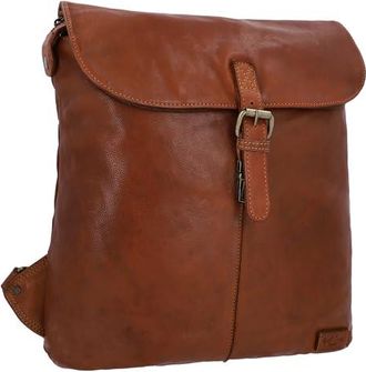 Gusti Kieran Sac &agrave; dos en cuir - Sac &agrave; dos de ville - Anti-vol - Vintage - Pour homme et femme, Marron 2., taille unique