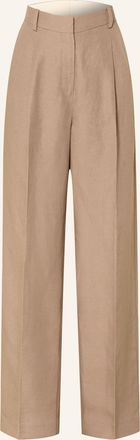Selected Hose Mit Leinen beige