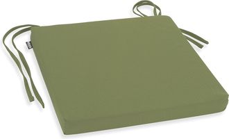 H.O.C.K. Stuhlkissen Sitzkissen mit Bändern Outdoor Classic Uni für drinnen und draußen aus 100% Polyacryl (40x40x4cm, lindgrün)