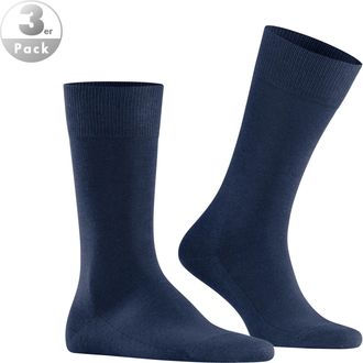 Falke Herren Socken blau Baumwolle & Mix unifarben