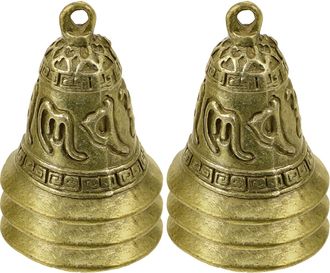 Cabilock 6 St&uuml;ck Teiliges Vintage Metallgl&ouml;ckchen f&uuml;r DIY Basteln H&auml;ngende Dekoration mit Antikem Charme Vielseitig f&uuml;r Windspiele Weihnachtsdeko Haust&uuml;r Garte