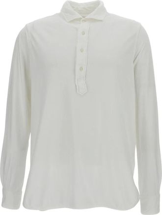 Original Vintage Homme, Tops, Blanc, Taille: M Polo Leandro