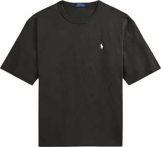 Polo Ralph Lauren Homme, Tops, Noir, Taille: L T-shirt en coton 10/1 Jersey