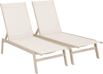 Sweeek 2er-Set Multipositions-Liegen aus Stahl