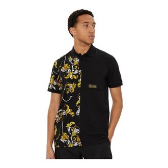 Versace Jeans Couture Homme, Tops, Noir, Taille: L Polo MC coton impression