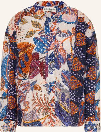 Lollys Laundry Lollys Laundry Bluse Scottiell Aus Lochspitze blau