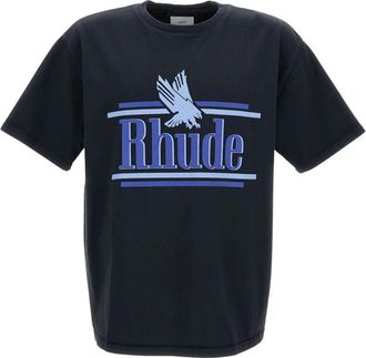 Rhude Homme, Tops, Bleu, Taille: XL T-shirt