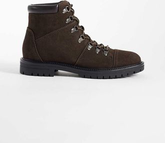 Asos Schn&uuml;r-Hiker-Stiefel mit Profilsohle in Braun
