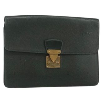 Louis Vuitton Pochette en cuir Pre-owned - Femme - Pre-owned - Vert - Taille: ONE Size