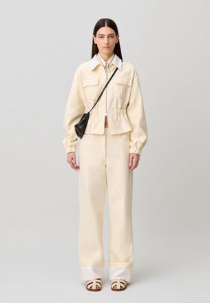 Claudie Pierlot Taillierte Jacke in Vanille