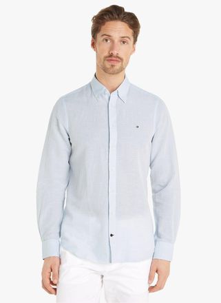 Tommy Hilfiger Chemise slim en coton et lin