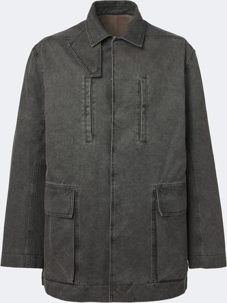 Rick Owens Veste Collared Mac en coton