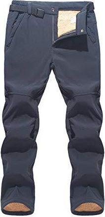 Generic Pantalon imperméable pour femme - Pantalon de ski et de randonnée à coquille souple - Taille extensible - Coupe-vent - Chaud - Isolé - Pantalon cargo 