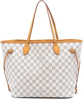 Louis Vuitton Shopper - Damier Azur Neverfull MM - Gr. unisize - in Wei&szlig; - f&uuml;r Damen