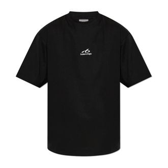 Balenciaga Logo T-Shirt - - Tops - Herren - Schwarzk - M
