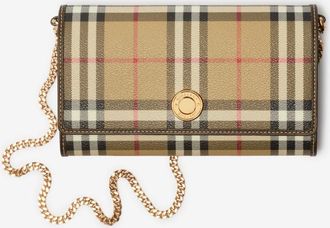 Burberry Brieftasche in Check mit Kettenriemen
