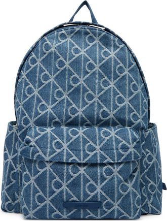 Calvin Klein Rucksack Calvin Klein Emblem Aop Denim Round Backpack LV04D3429G Blau