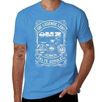 Generic Alte Schule MZ M&auml;nner und Herren T-Shirt | DDR Motorrad Nostalgie Moped Ossi, Style bleu moyen, 3XL