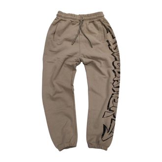 Disclaimer Braune Sweatpants mit seitlichem Logo - Urbaner Komfort - - Trousers - Herren - Beige - L