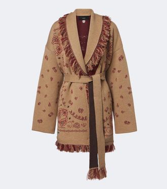 Alanui Cardigan Bandana en cachemire jacquard