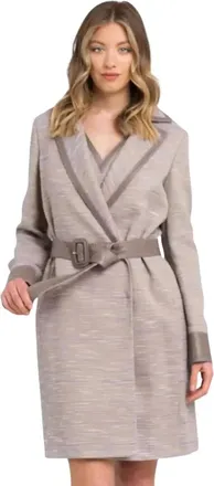 Trussardi Manteau en m&eacute;lange de coton - Femme - Manteaux - Beige - Taille: 36 FR