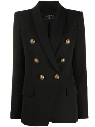 Balmain Doppelreihiger Blazer - Schwarz