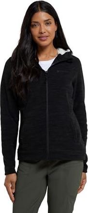 Mountain Warehouse Hoodie Femmes Nevis - Doux, Chaud, Doublure polaire, Capuche ajustable, Poches - Idéal par temps froid, hiver Noir 38