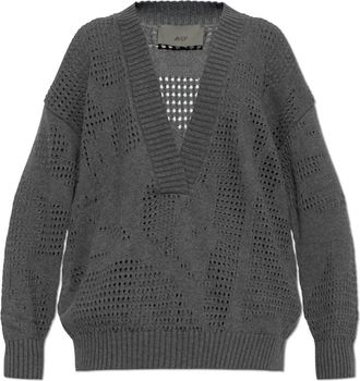 Akep V-Ausschnitt Pullover - - Knitwear - Damen - Grau - XS