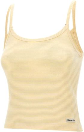 Sporty & Rich Femme, Tops, Jaune, Taille: 40 FR D&eacute;bardeur Logo Signature House