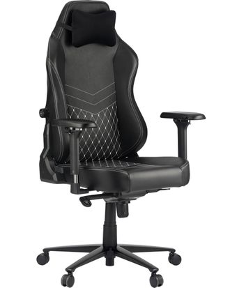 Zen SAGA Echtleder Gaming Stuhl - Echtes Leder, weiche 4D Armlehnen, Kippfunktion, integrierte Lendenwirbelst&uuml;tze verstellbar, Memoryfoam Kopfkissen, Schr