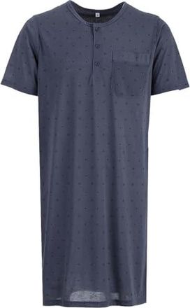 Lucky Brand Chemise de nuit à manches courtes pour homme - Avec poche à pois en losange - Boutons - Couleur : anthracite - Taille : L, anthracite, L
