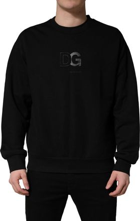 Dolce & Gabbana Logo-Embroidered Sweatshirt - Black
