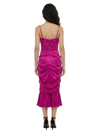 Dolce & Gabbana Ruched Silk Dress - Purple