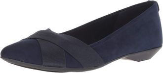Anne Klein Damen Oalise, Marineblau Flacher Slipper, Dark Navy/Dark Navy Fabric, 38 EU