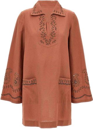 Fortela Knielanges Kleid - Dunkelrot