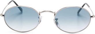 Ray-Ban lunettes de soleil &agrave; monture ovale - Argent