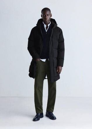 Mango Steppanorak mit Daunenf&uuml;llung, wasserabweisend schwarz - Herren - S - MANGO MAN