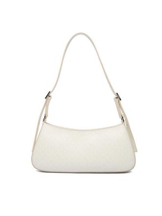 Calvin Klein Handtasche Emblem Aop Small Shoulder Bag LV04F3324G Écru