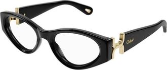 Chlo&eacute; Femme, Accessoires, Noir, Taille: 53 MM Cat Eye Lunettes