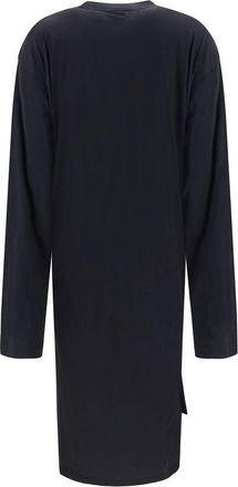 Balenciaga Twisted-Knot Cotton Casual Dress - Black