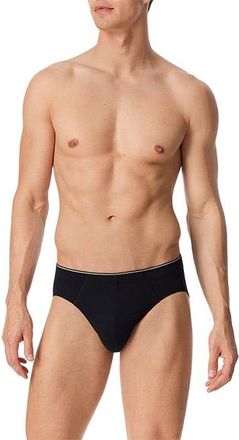 Schiesser Herren Slip schwarz Baumwolle unifarben