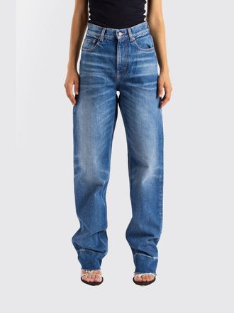 Chlo&eacute; Jean bootcut large &agrave; taille haute en denim de coton