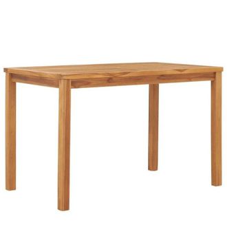 Les Tendances Table de jardin rectangulaire teck massif clair Leez 120cm