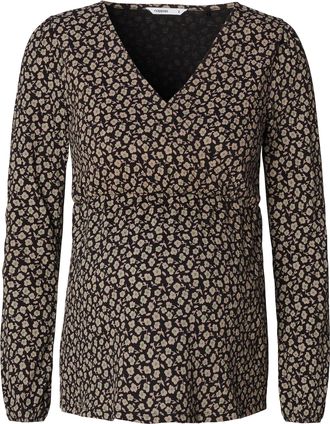 Noppies Damen Janice Nursing Blouse Stretch Long Sleeve Bluse, Black - N207, M EU